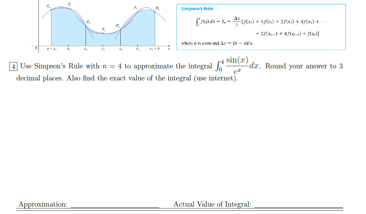 Solved Simpson's Rule | Chegg.com