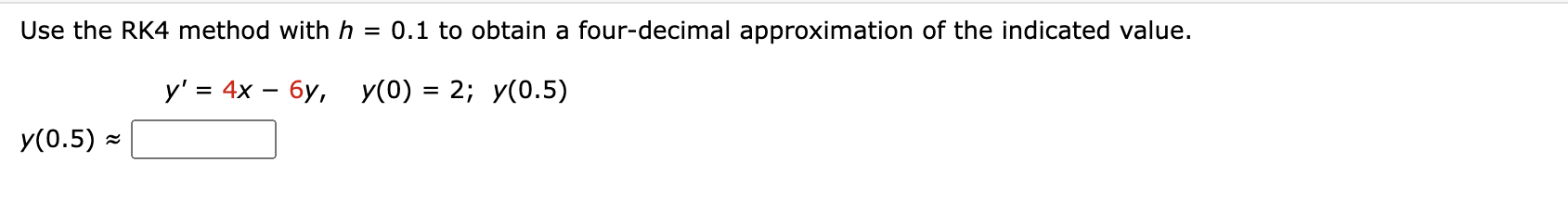 Solved Use the RK4 method with h=0.1 to obtain a | Chegg.com