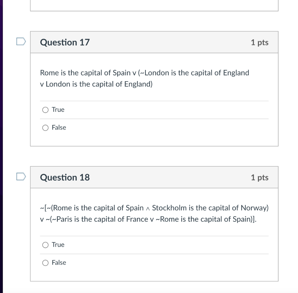 Utilizing The Truth Table Definitions Of Conjunction