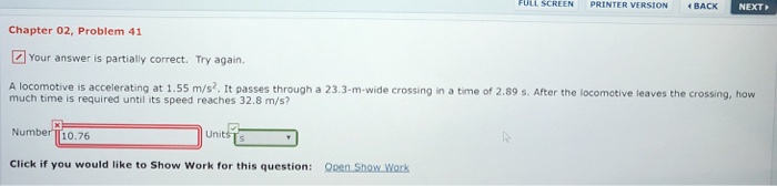 Solved FULL SCREEN PRINTER VERSION BACK NEXT Chapter 02, | Chegg.com