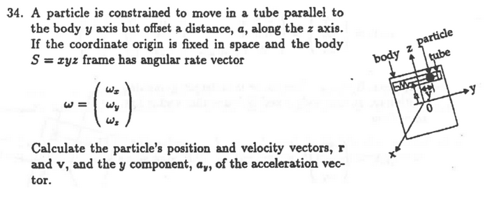 Solved 34. A particle is constrained to move in a tube | Chegg.com