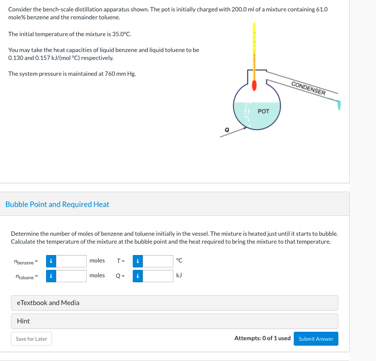 Solved Consider the bench-scale distillation apparatus | Chegg.com