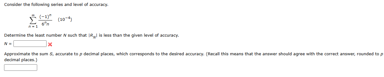Solved Consider the following series and level of | Chegg.com