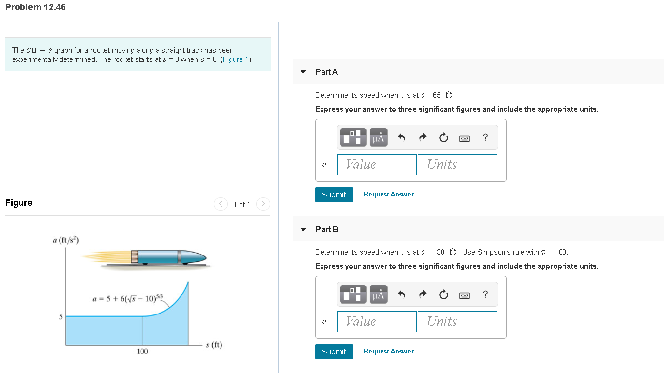 Solved Problem 12.46 The ai – s graph for a rocket moving | Chegg.com
