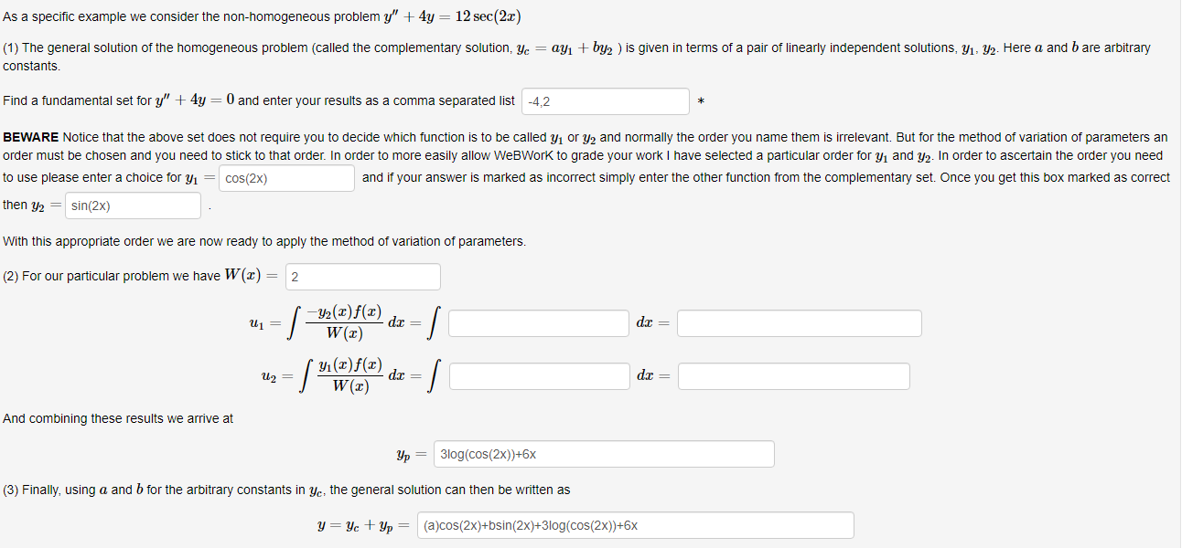 Solved As a specific example we consider the non-homogeneous | Chegg.com