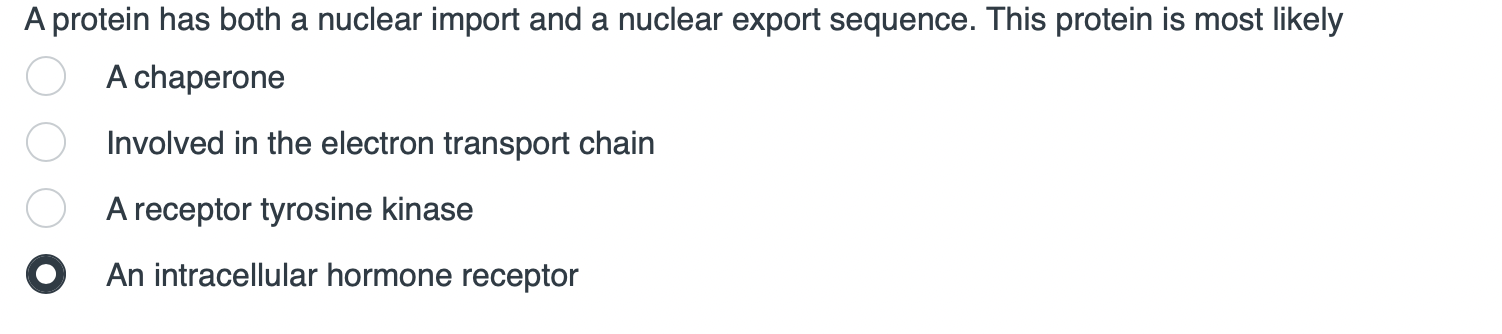 Solved A protein has both a nuclear import and a nuclear | Chegg.com
