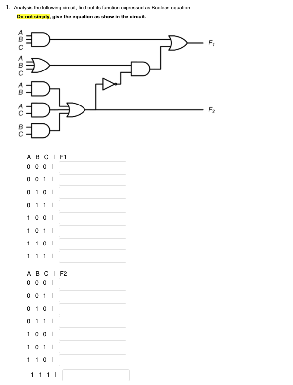 Solved 1. Analysis the following circuit, find out its | Chegg.com