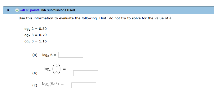 Solved 3. -/0.66 points 0/6 Submissions Used Use this | Chegg.com Solved 3. -/0.66 points 0/6 Submissions Used Use this | Chegg.com