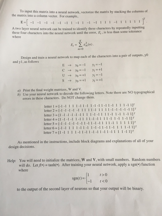 3. Neural networks can be trained to perform | Chegg.com