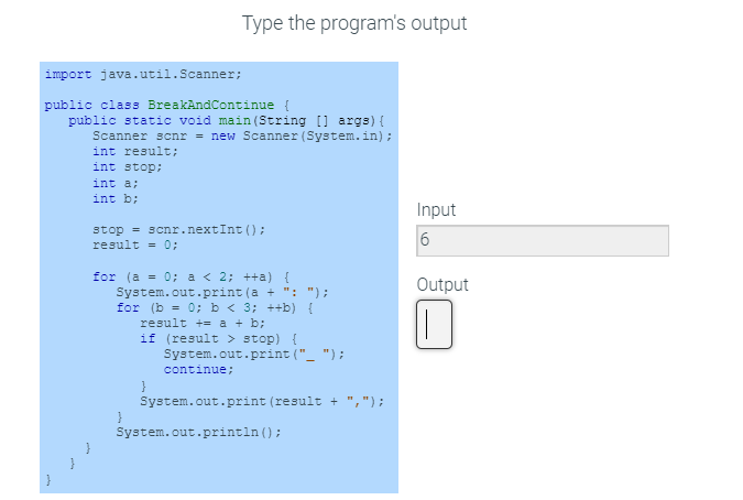 Solved Type the program's output import java.util.Scanner; | Chegg.com