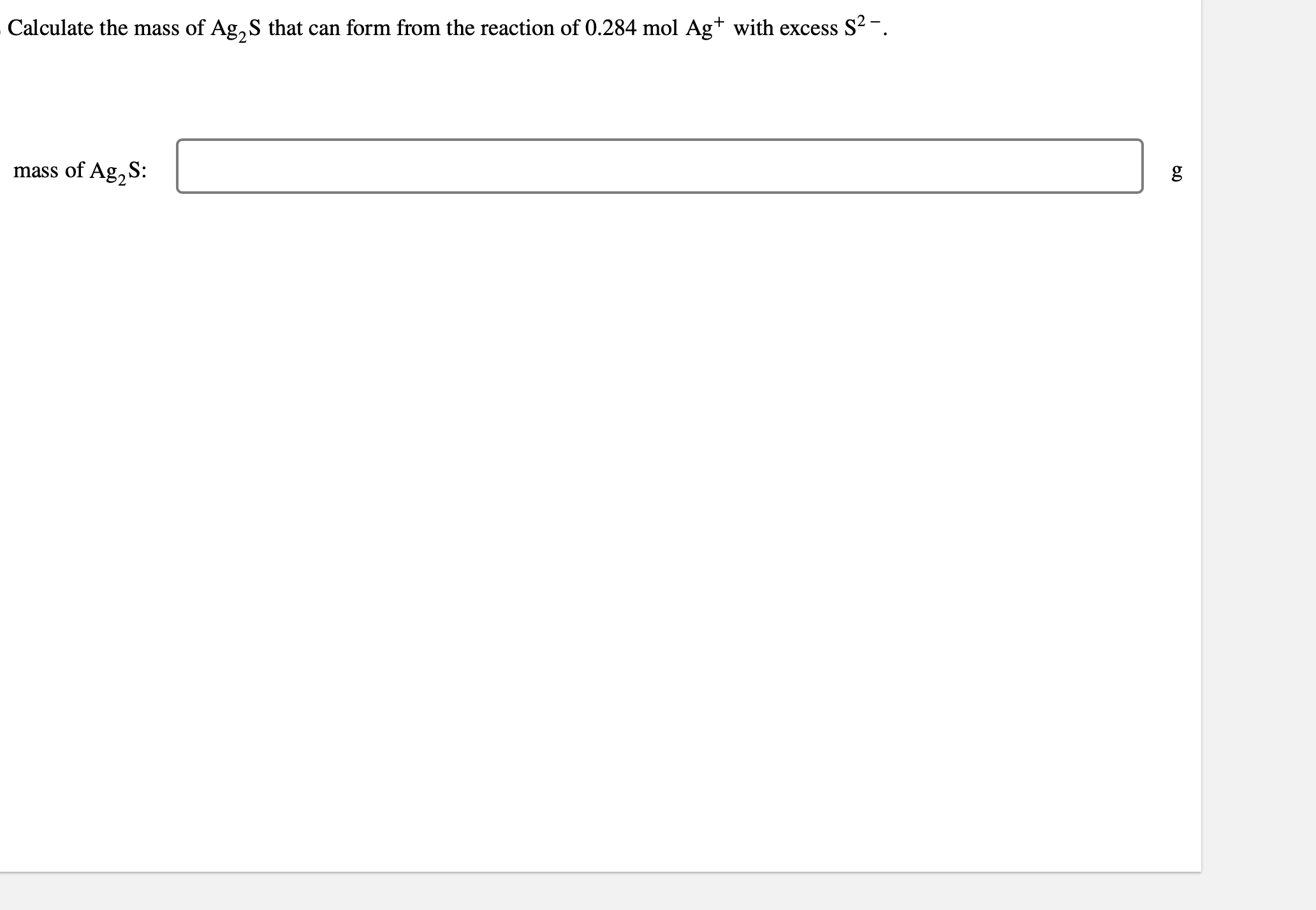 Solved Calculate the mass of \\( \\mathrm{Ag}_{2} | Chegg.com