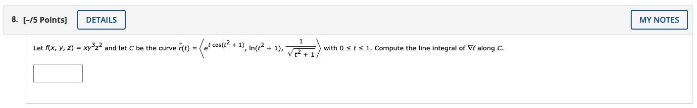 Solved 3. [0/5 Points] DETAILS PREVIOUS ANSWERS MY NOTES | Chegg.com