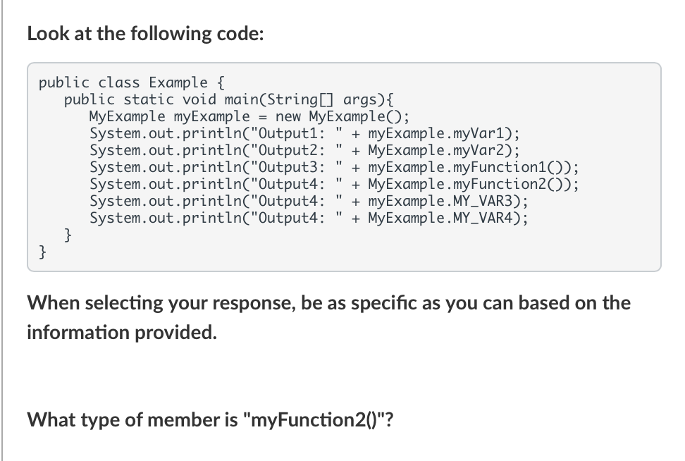Solved Select all that apply: Class | Chegg.com