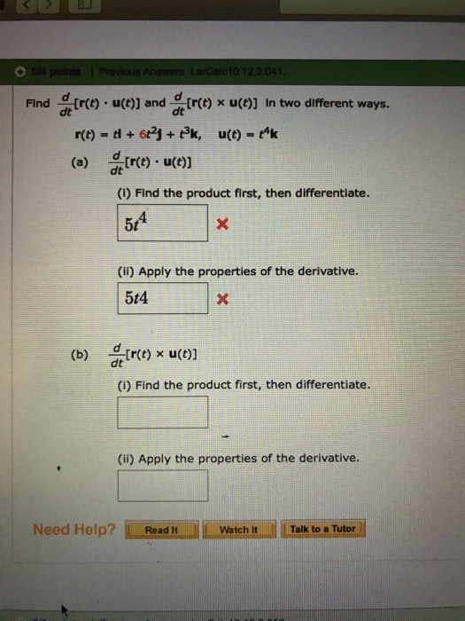 Solved dt (a) r(t) . u(t)] dt (1) Find the product first, | Chegg.com