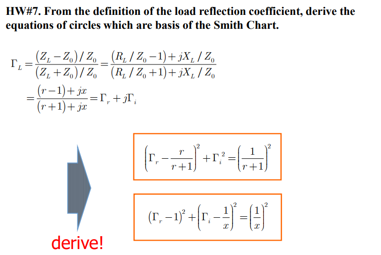 Solved HW#7. From the definition of the load reflection | Chegg.com