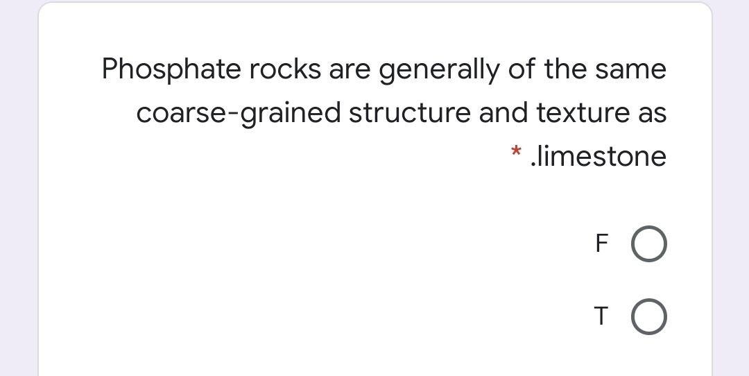 Solved Phosphate rocks are generally of the same | Chegg.com