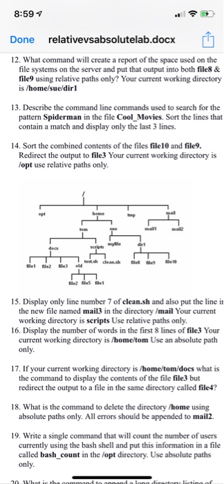 Solved 8:59 v Done relativevsabsolutelab.docx Relative | Chegg.com