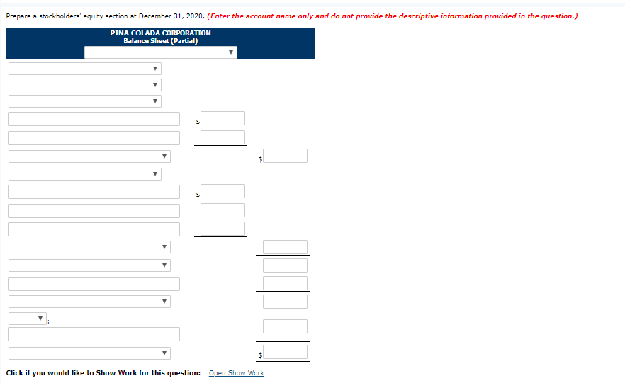 Solved Problem 13-03A a-c (Video) The stockholders' equity | Chegg.com