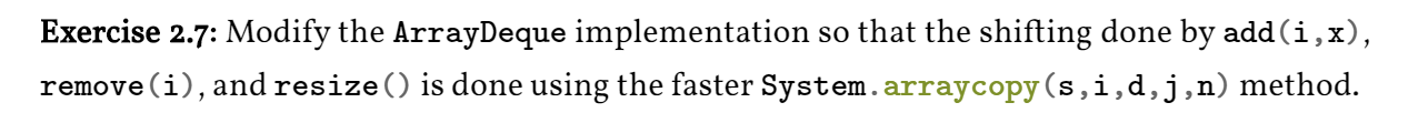 Exercise 27 Modify The Arraydeque Implementation So