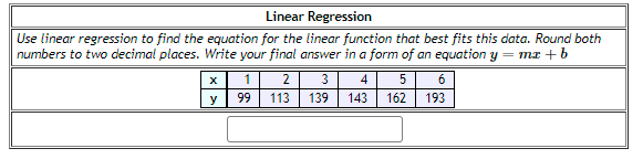 Solved Linear regression Use linear regression to find the | Chegg.com