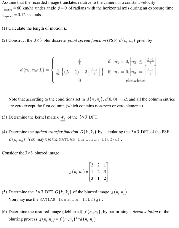 Solved Image restoration problem I solved the first two but | Chegg.com