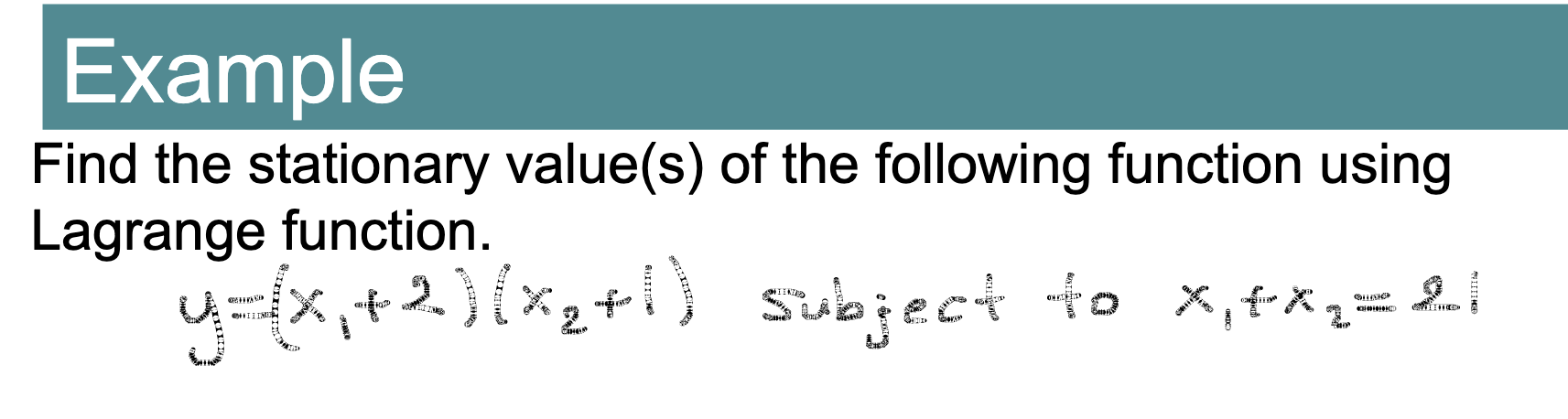 Solved Find the stationary value(s) of the following | Chegg.com