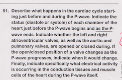Solved 51. Describe what happens in the cardiae cycle | Chegg.com
