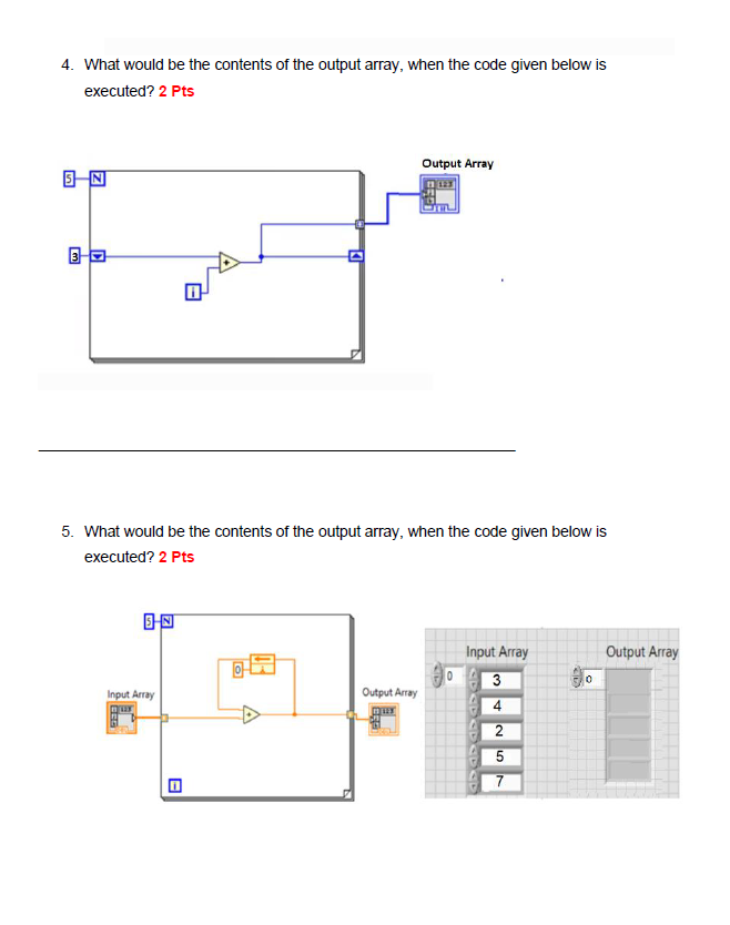 Solved 4. What would be the contents of the output array, | Chegg.com