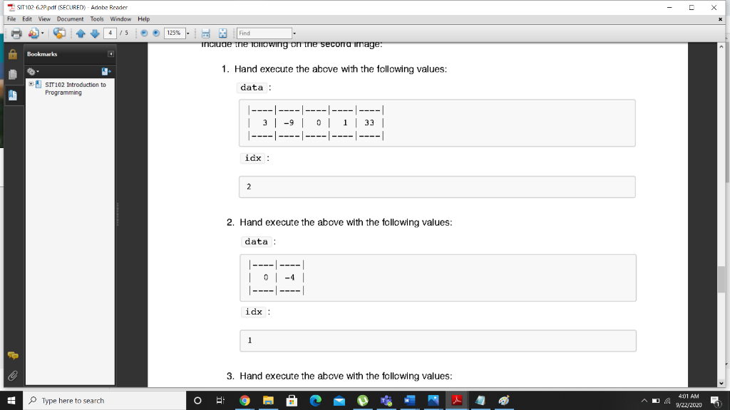 Solved SIT102-62P.pdf (SEOURED) - Adobe Reader File Edit | Chegg.com