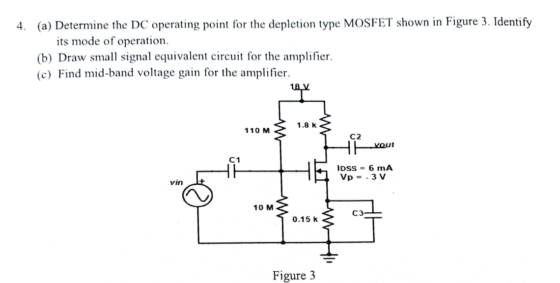 Solved 4. (a) Determine the DC operating point for the | Chegg.com