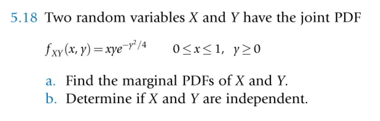 Solved 5.18 Two random variables X and Y have the joint PDF | Chegg.com