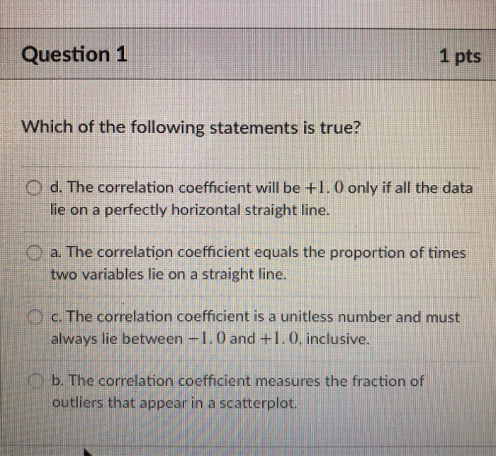 Solved which of the following statements is true?a. the | Chegg.com