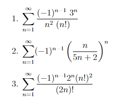 Solved For each of the following series, determine whether | Chegg.com