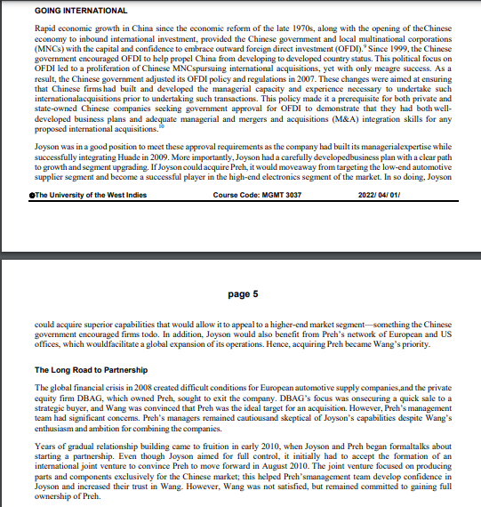 In January 2011, Wang Jiafeng (Jeff Wang), the chief | Chegg.com