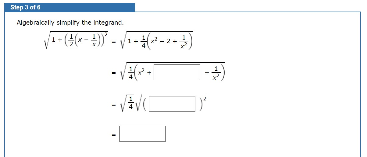 Solved Step 3 of 6 Algebraically simplify the integrand. V | Chegg.com