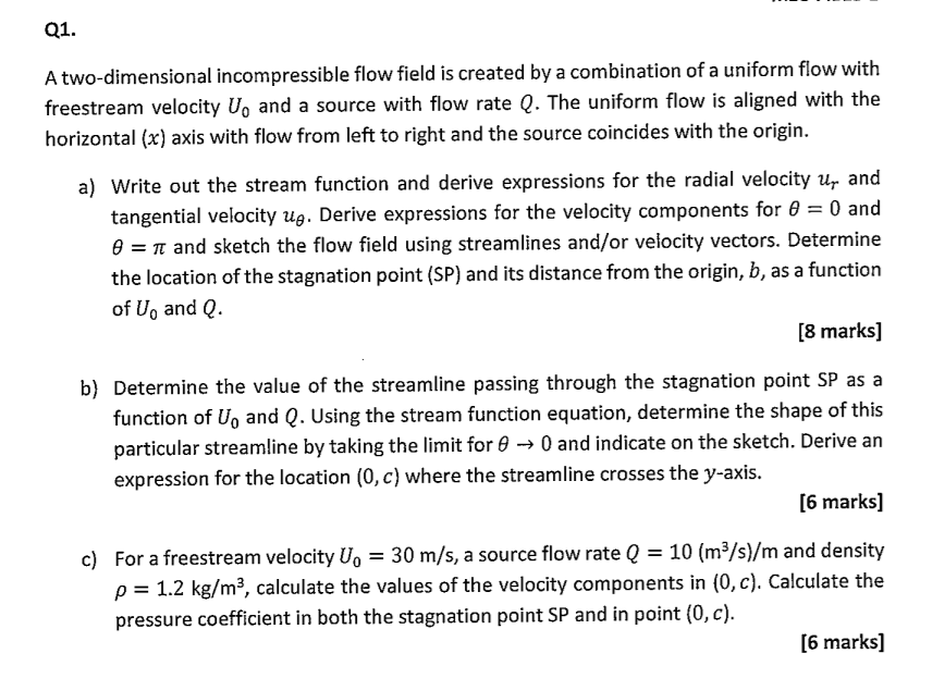Solved A two-dimensional incompressible flow field is | Chegg.com