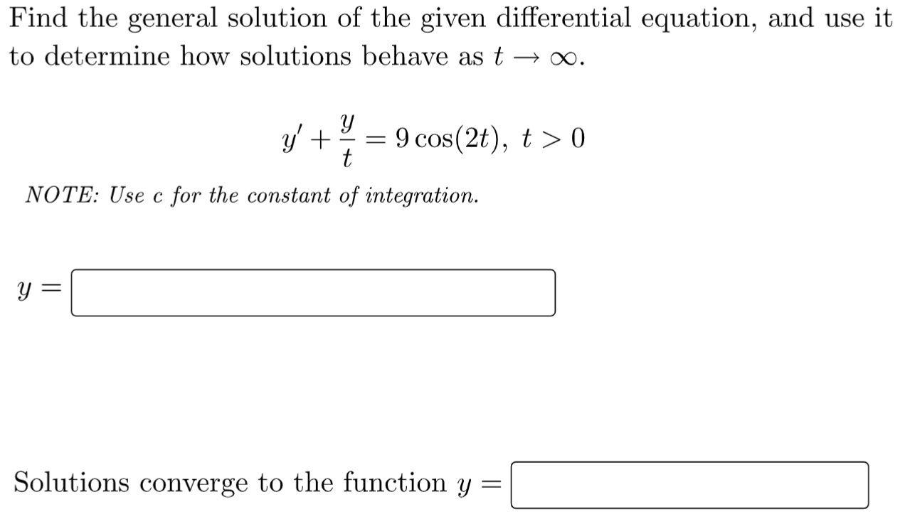 Solved Find the general solution of the given differential | Chegg.com