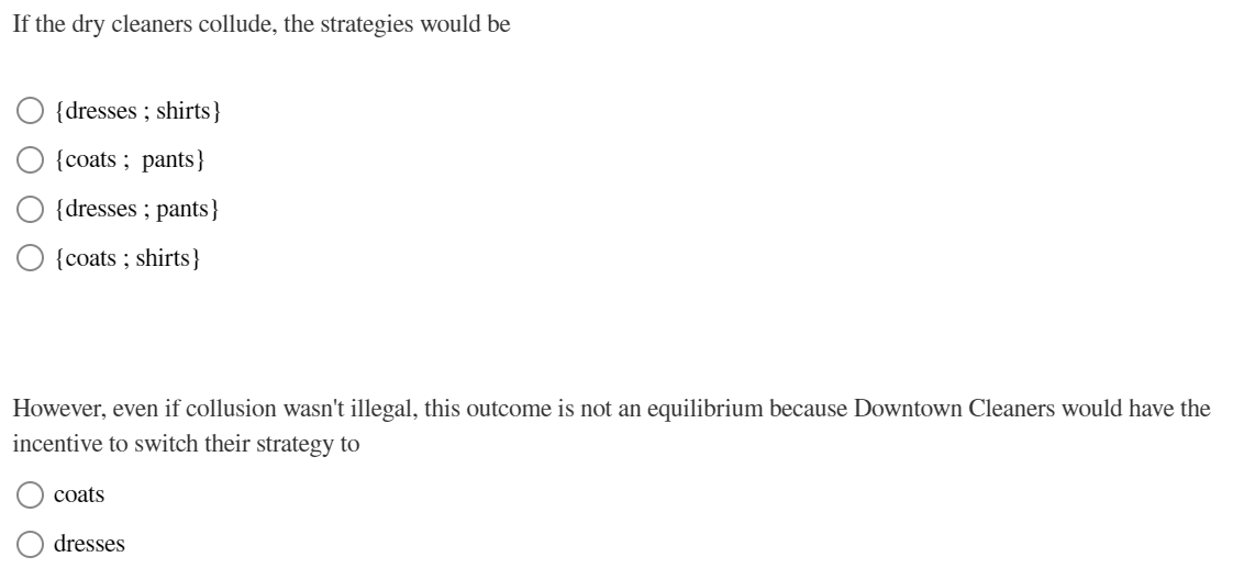 Solved Use the 2 player, simultaneous move game matrix below | Chegg.com