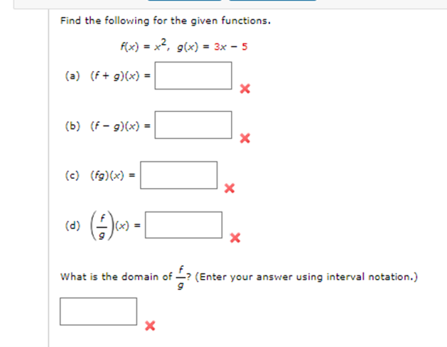 Solved Find the following for the given | Chegg.com