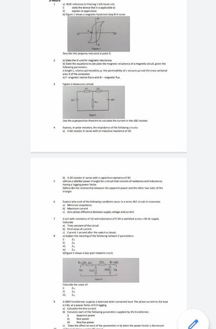 Solved a) With reference to Fleming's left-hand rule: 1) 0 | Chegg.com