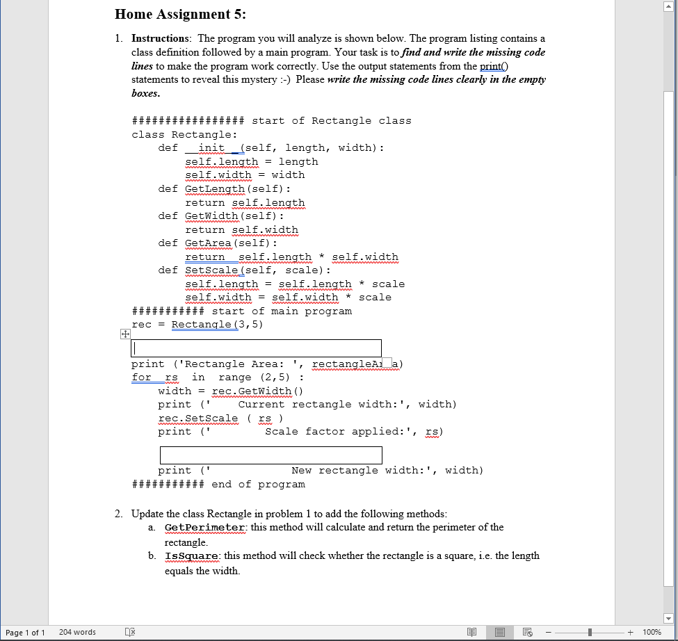 Solved Home Assignment 5: 1. Instructions: The program you | Chegg.com