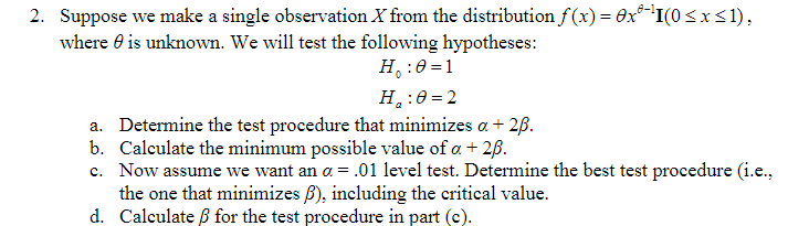 Solved Suppose we make a single observation X from the | Chegg.com