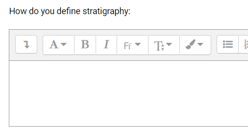 Solved How do you define stratigraphy: 7 A- B I Ff TA | Chegg.com Solved How do you define stratigraphy: 7 A- B I Ff TA | Chegg.com