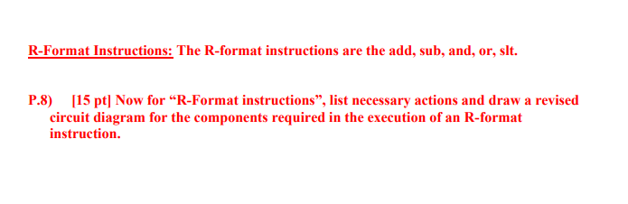 Solved R-Format Instructions: The R-format instructions are | Chegg.com