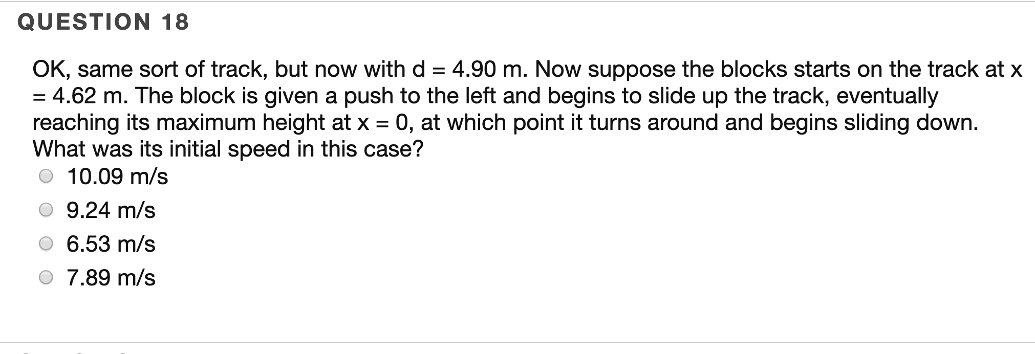 Solved A small block slides down a frictionless track whose | Chegg.com