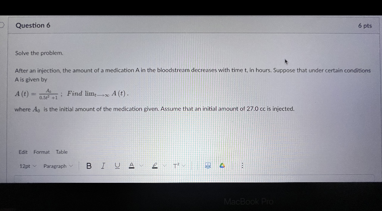 Solved Solve the problem. After an injection, the amount of | Chegg.com