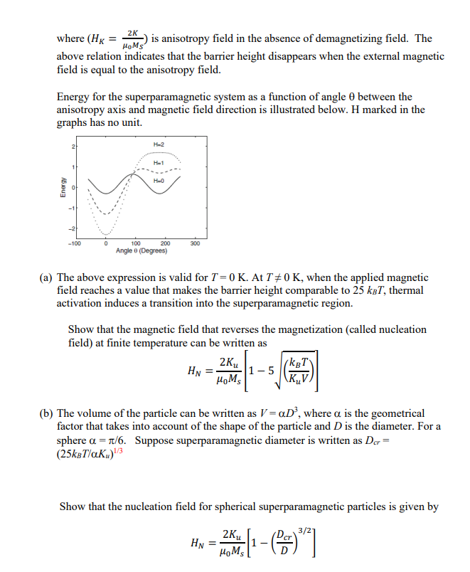 3. Superparamagnetic particles: Consider a collection | Chegg.com