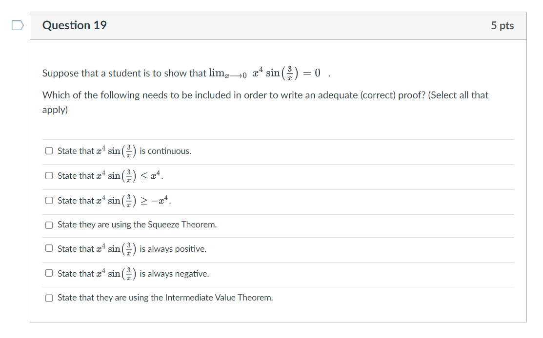 Solved Suppose that a student is to show that | Chegg.com