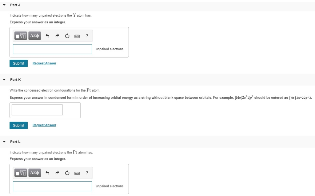 Solved Problem 6.76 Part A Write the condensed electron | Chegg.com