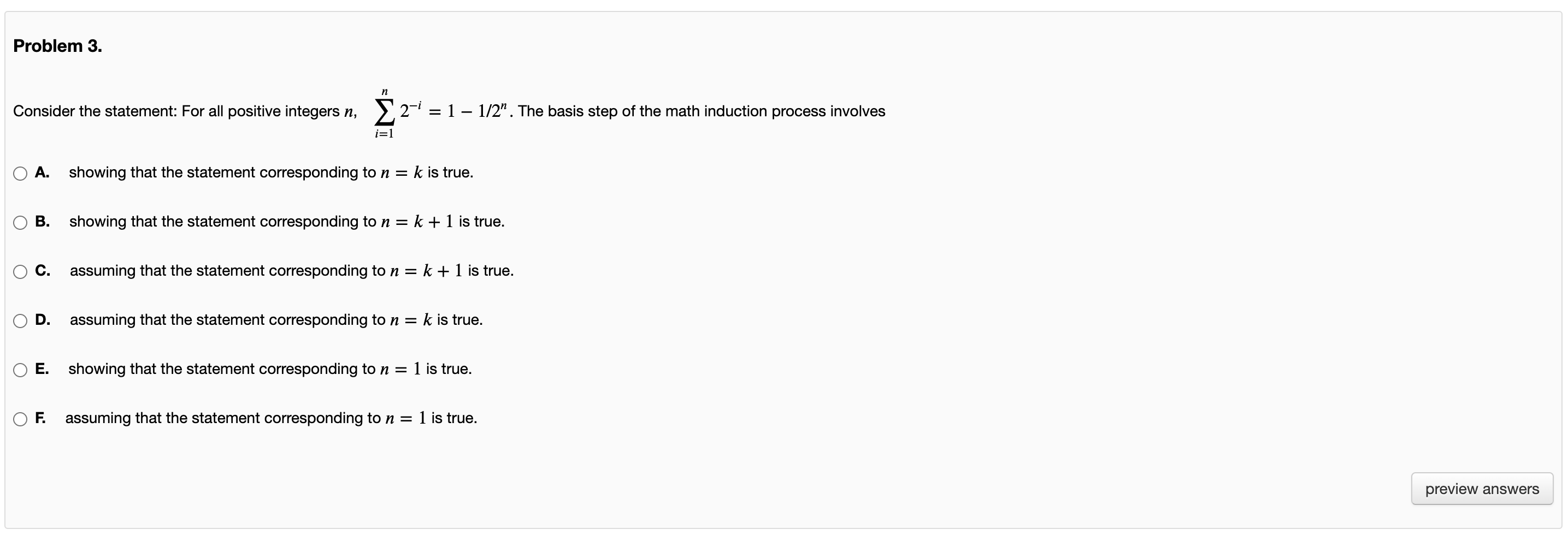 Solved Consider the statement: For all positive integers | Chegg.com